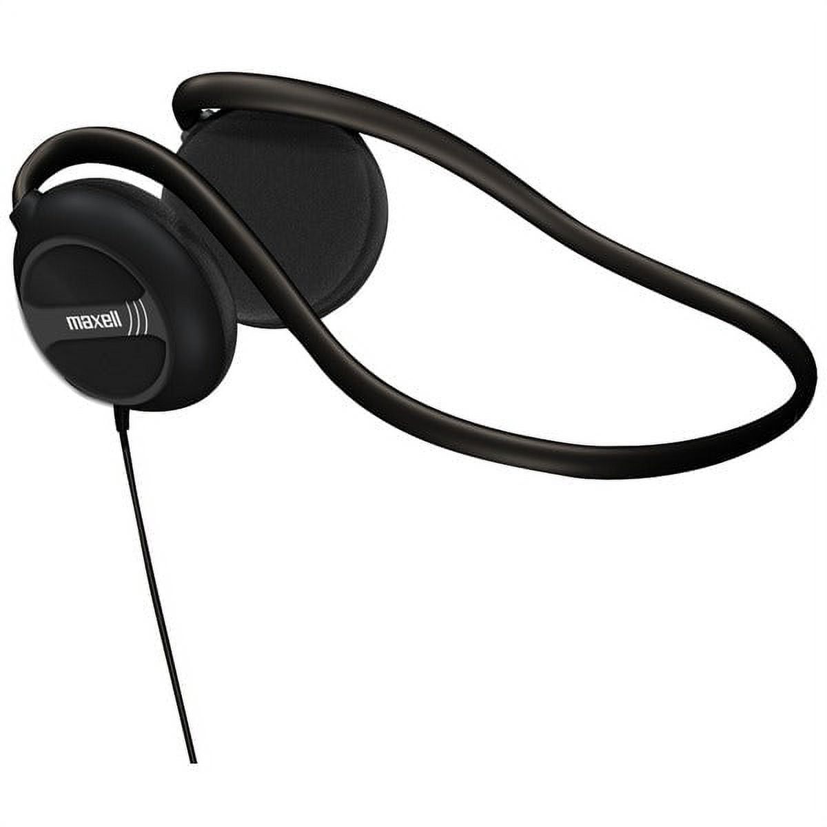 Maxell 190316 On-Ear Stereo Neckband Headphones, Black, NB-201 ...
