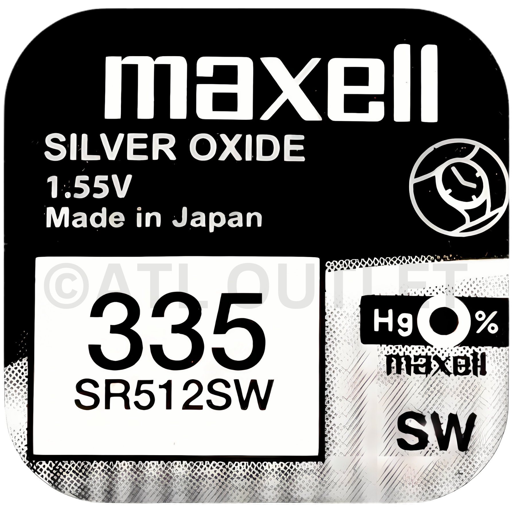 Maxell 335 SR512SW 1.55v Silver Oxide, Mercury Free Watch Battery ...