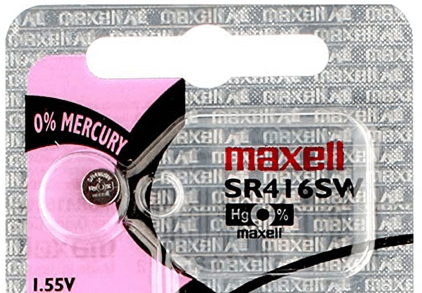 Maxell 337 SR416SW 1.55V Silver Oxide Button Cell Watch Battery ...