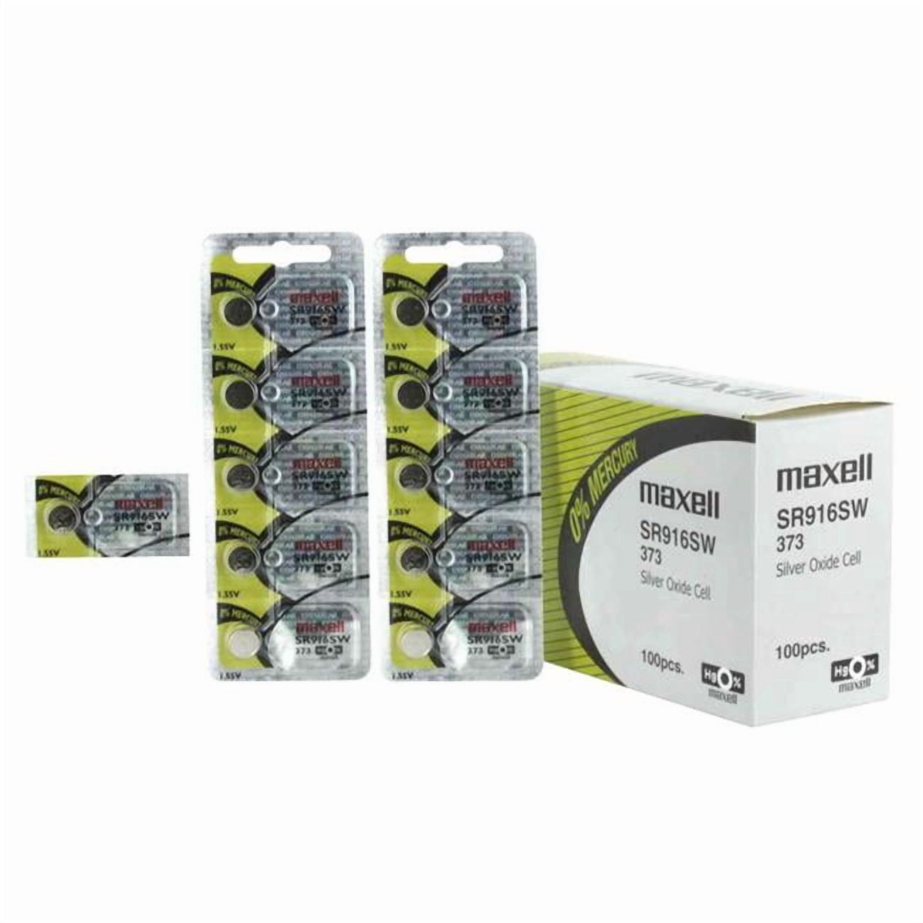 Maxell MAXELL-373 26.5mAh 1.55V SR916SW Silver Oxide Button Cell ...