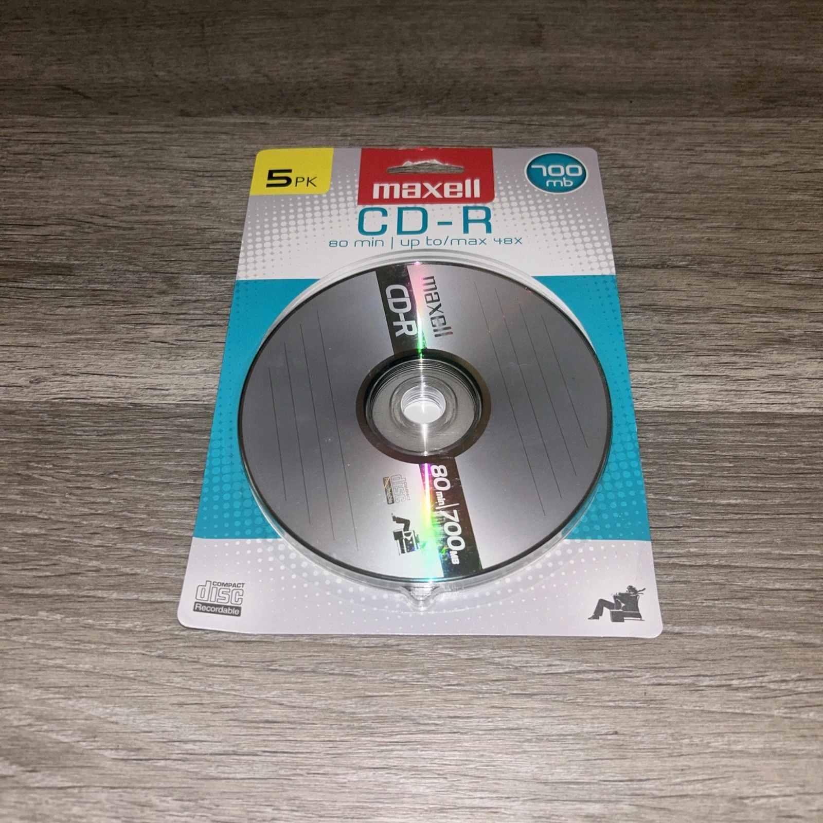 Maxell 648220 Cd-R 700 5Pk Cd Recordable Disc 48X 700Mb 80 Minute 5 ...