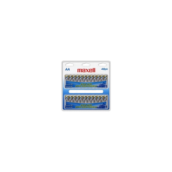 Maxell AA Alkaline Battery 48 Pack - Walmart.com