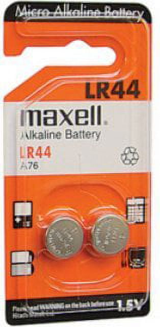 Maxell Batteries LR44 (A76, AG13) Alkaline Button Size Battery, Card of 2 (Pack of 2) - Walmart.com