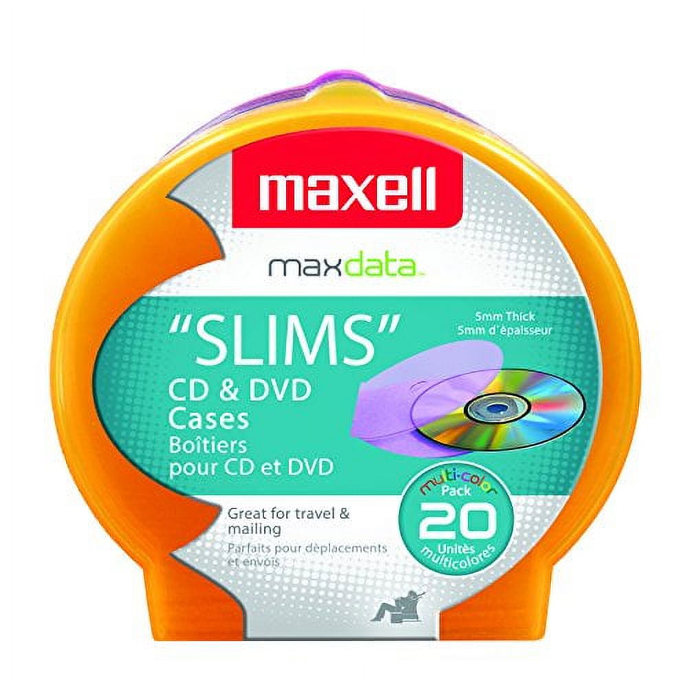 Maxell CD-355 Clam-Shell Assorted Colors - 20 Pack (190073) - Walmart.com