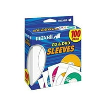 Maxell 190135 - White CD/DVD Disc Sleeves, Slide Insert Style, 50-Pack ...