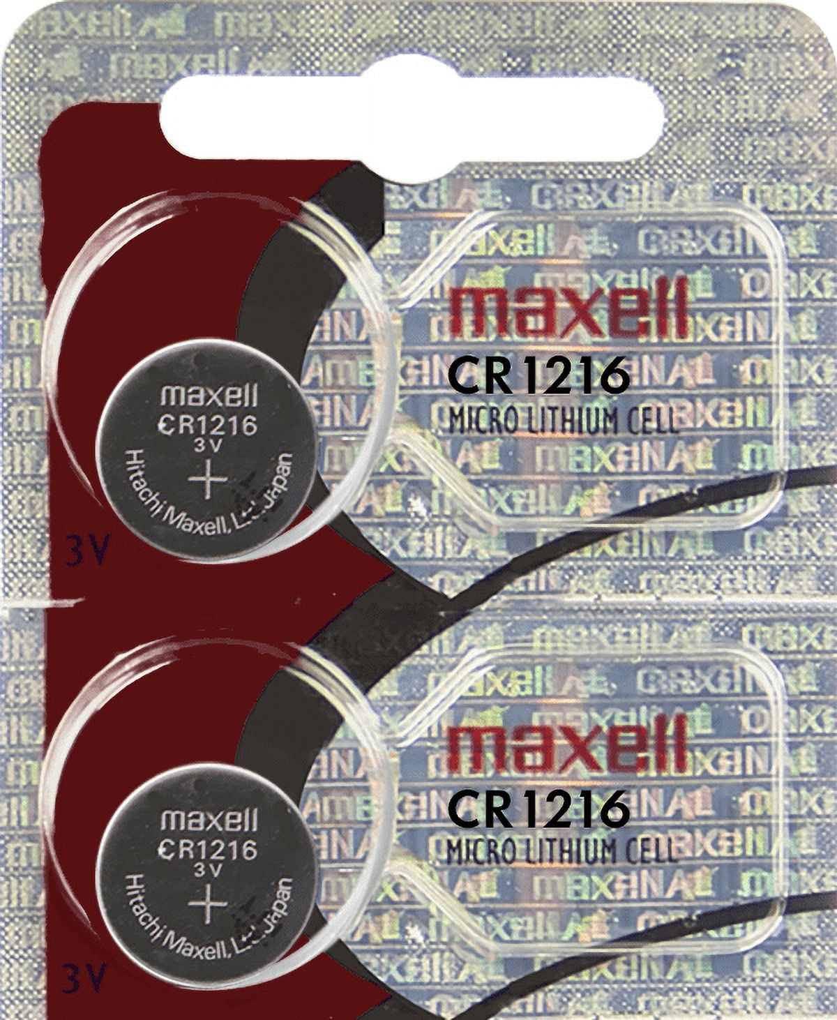Maxell CR1216 3V Lithium Button Batteries, Small Watch Batteries ...