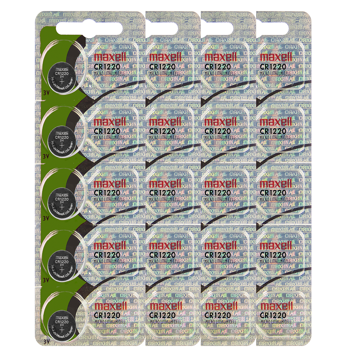 Maxell CR1220 3 Volt Lithium (20 Batteries) - Walmart.com
