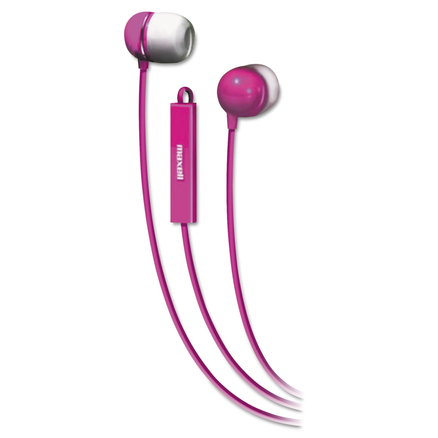 Maxell In-ear Buds With Built-in Microphone, Pink - Walmart Business ...