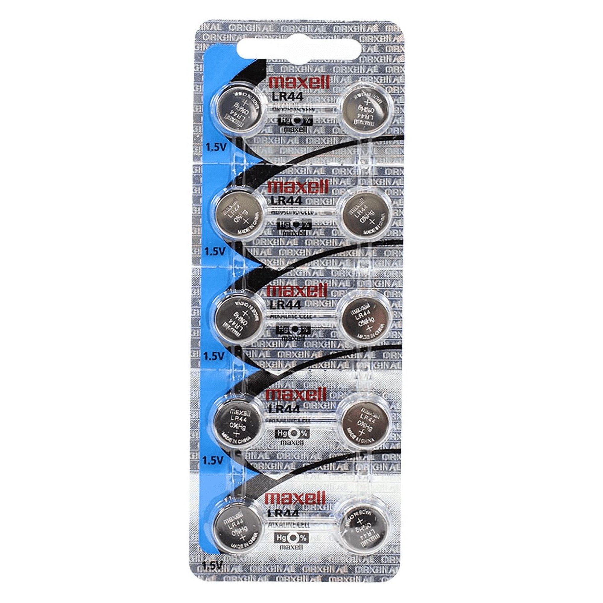 Maxell, LR44 1.55v Alkaline battery - Card of 10 - Walmart.com