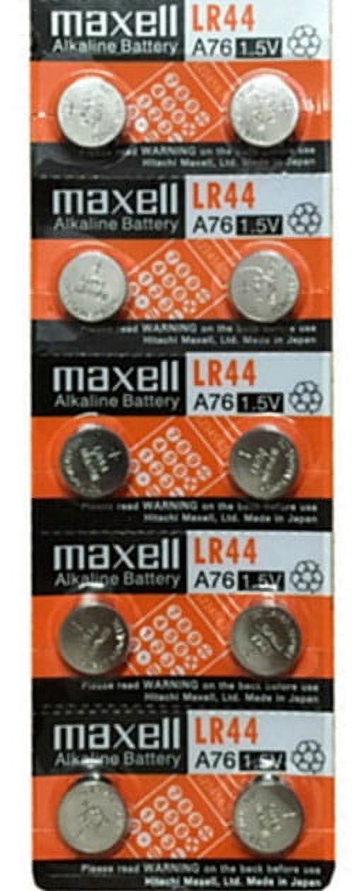 Maxell LR44 - A76 Alkaline Button Battery 1.5V - 20 Pack + FREE SHIPPING! - Walmart.com