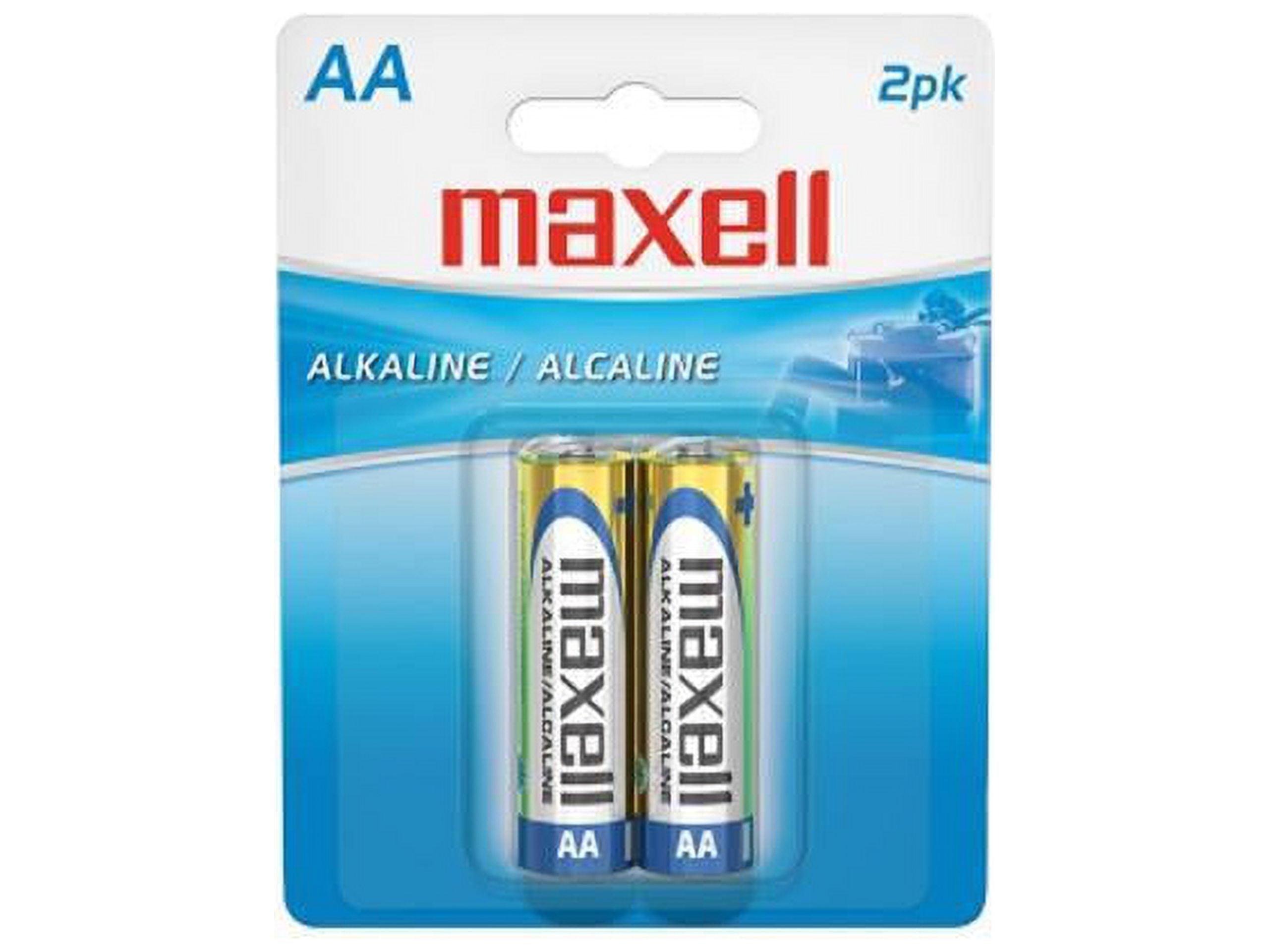 Maxell LR6 2BP AA Gold Series Alkaline Battery Retail Pack - 2 Pack ...