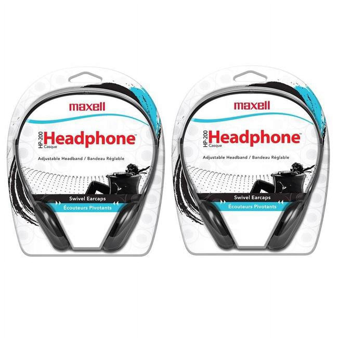 Maxell MAX190318-2 Maxell Hp-200 Stereo Headphones - 2 Each - Walmart.com