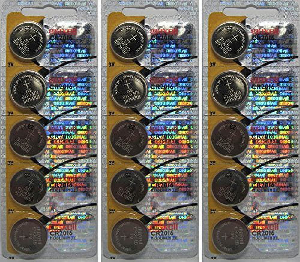 Maxell Micro Lithium Cell Battery CR2016 for Watches and Electronics 15 ...