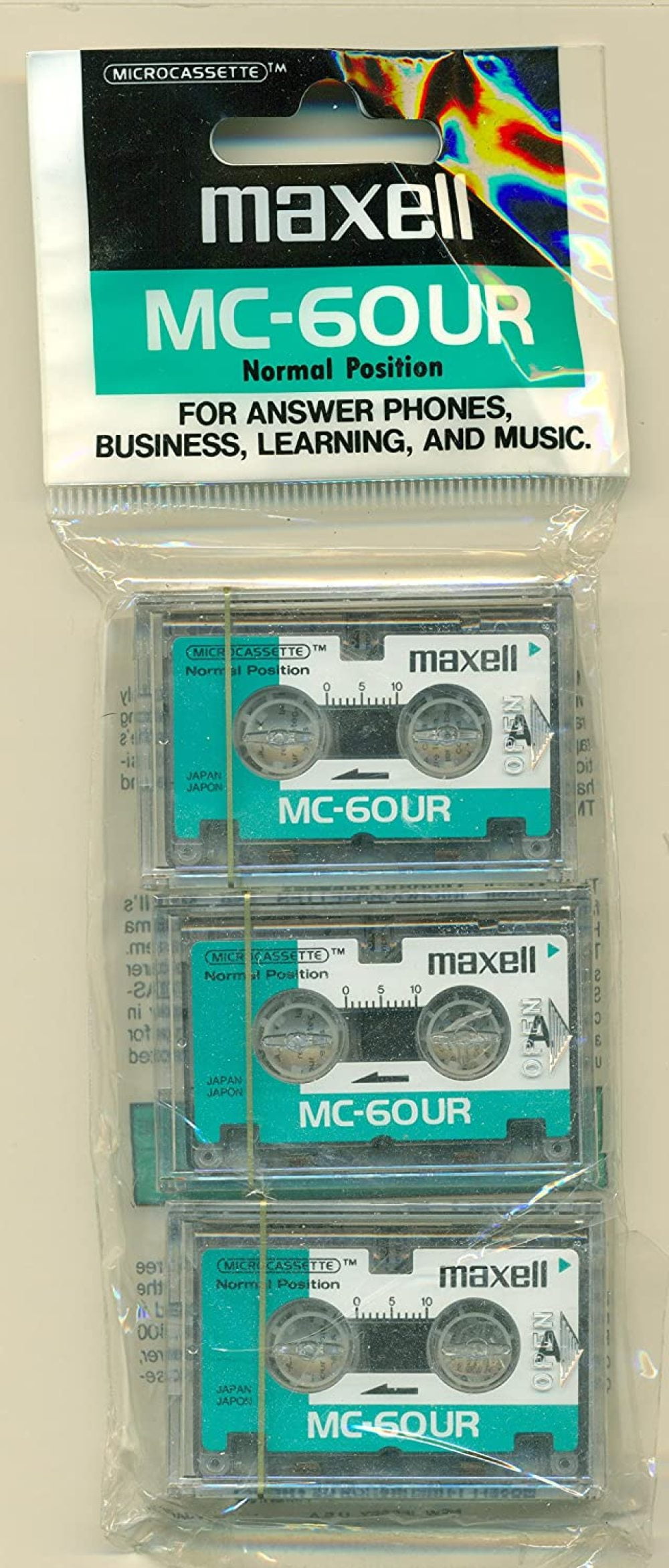 Maxell Microcassette BONUS 3-Pack (MODEL No. #MC-60UR) - Walmart.com