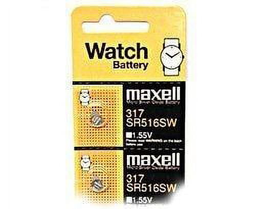 Maxell 317 SR516SW Silver Oxide Watch Battery (5 Batteries) - Walmart.com