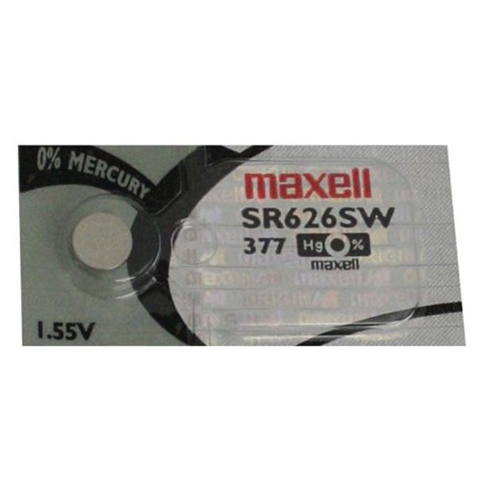 Maxell SR626SW - 377 Silver-Oxide Watch Battery 5 Packs - Walmart.com