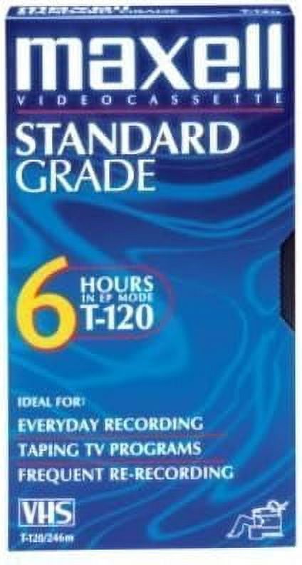Maxell VHS Cassette Standard Grade T-120, 6 Hour 5-Pack - Walmart.com