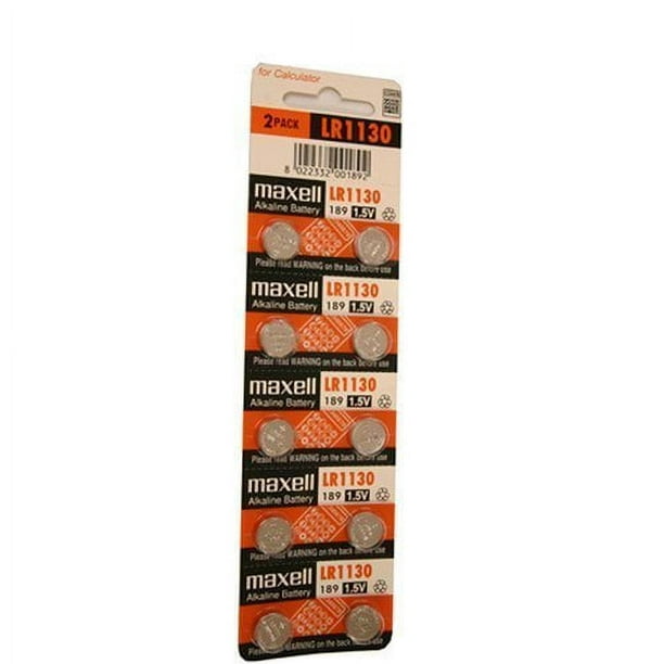 Maxell Watch Battery Button Cell LR1130 AG10 Pack of 30 Batteries NEW ...
