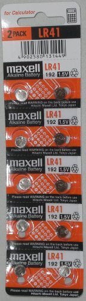 Maxell Watch Battery Button Cell LR41 AG3 192 30 Batteries, hologram packaging that guarantees ...