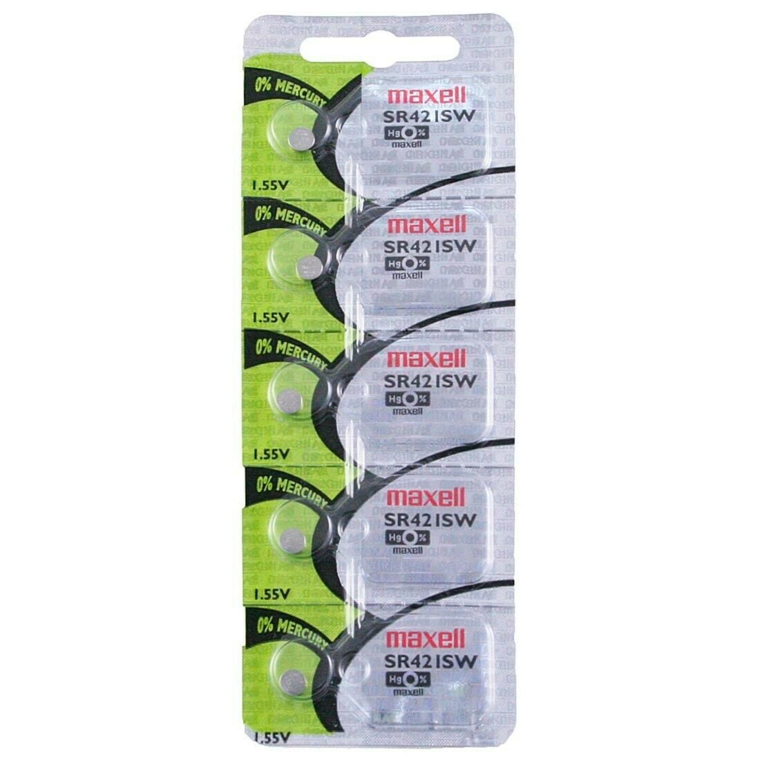 Maxell Watch Battery Button Cell SR421SW 348 Pack of 5 Batteries ...