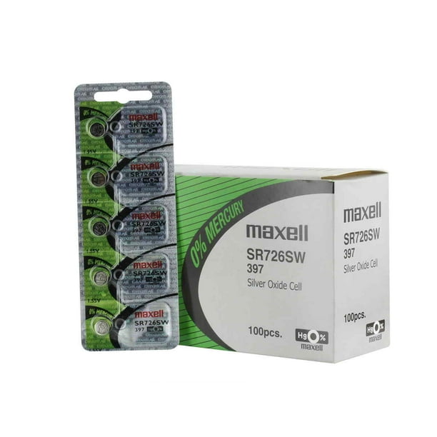 Maxell Watch Battery Button Cell SR726SW 397 (Pack of 5 Batteries ...