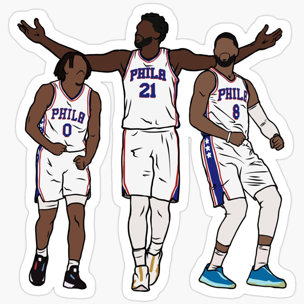 Maxey, Embiid & Pg Sticker Phone Decal Water Bottle Stickers Car Decals ...