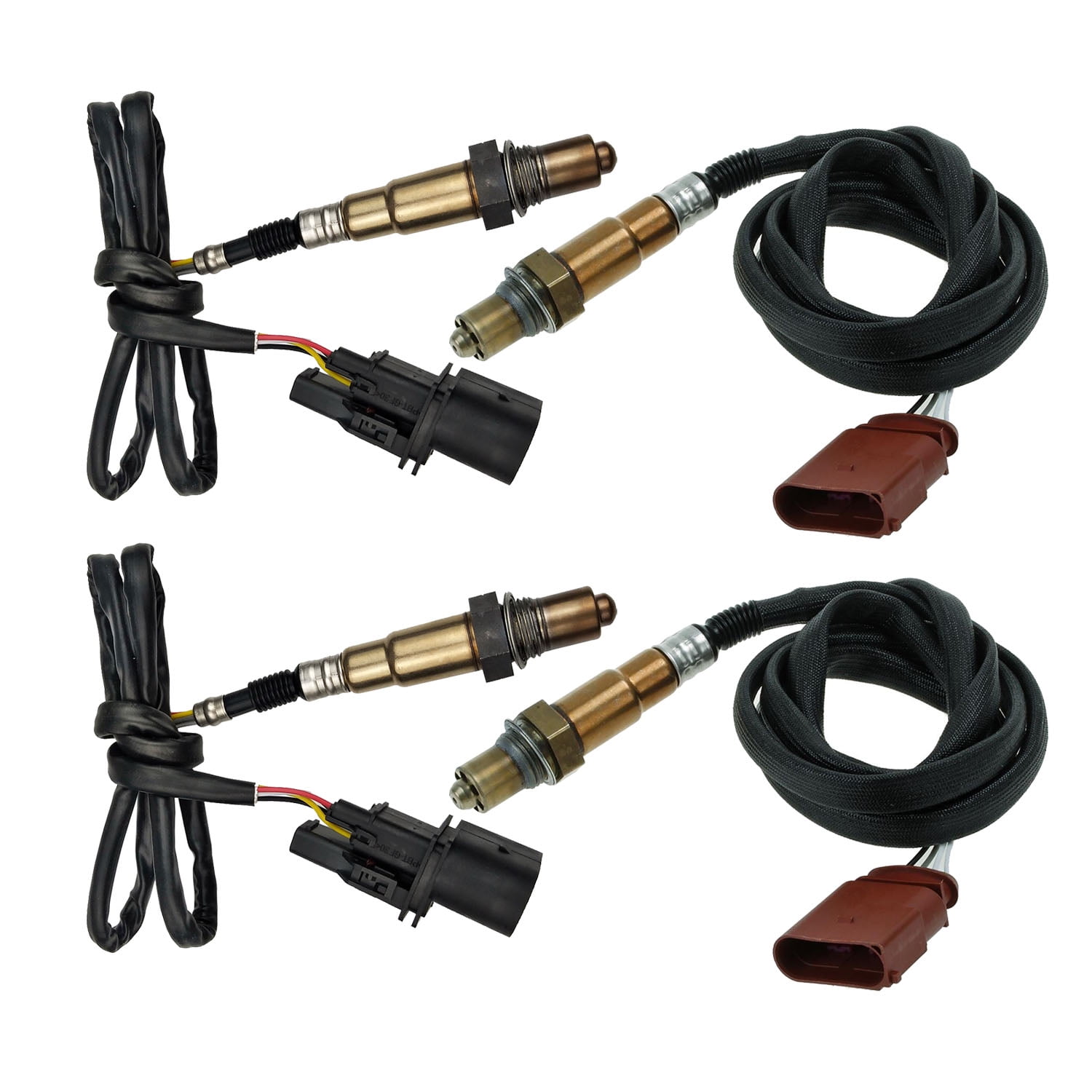 Maxfavor 4Pcs O2 Oxygen Sensor for Volkswagen Touareg 2004-2007, Audi A8 Quattro Upstream ...