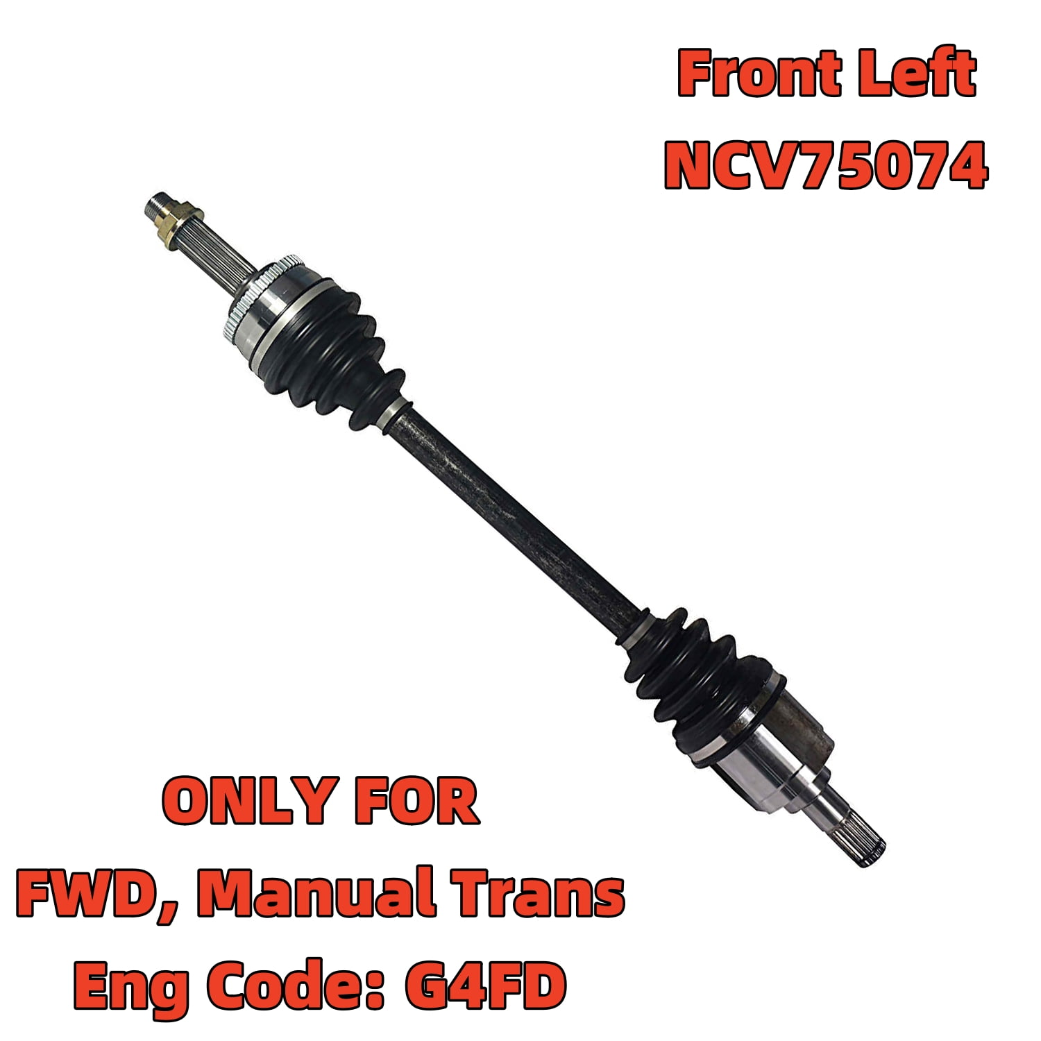 Maxfavor Front Left CV Axle Joint Assembly for 2013-2017 Kia Rio FWD ...