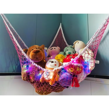 BIPOOBEE Stuffed Animal Hammock, Large Mesh Toy Net Organizer, XL ...
