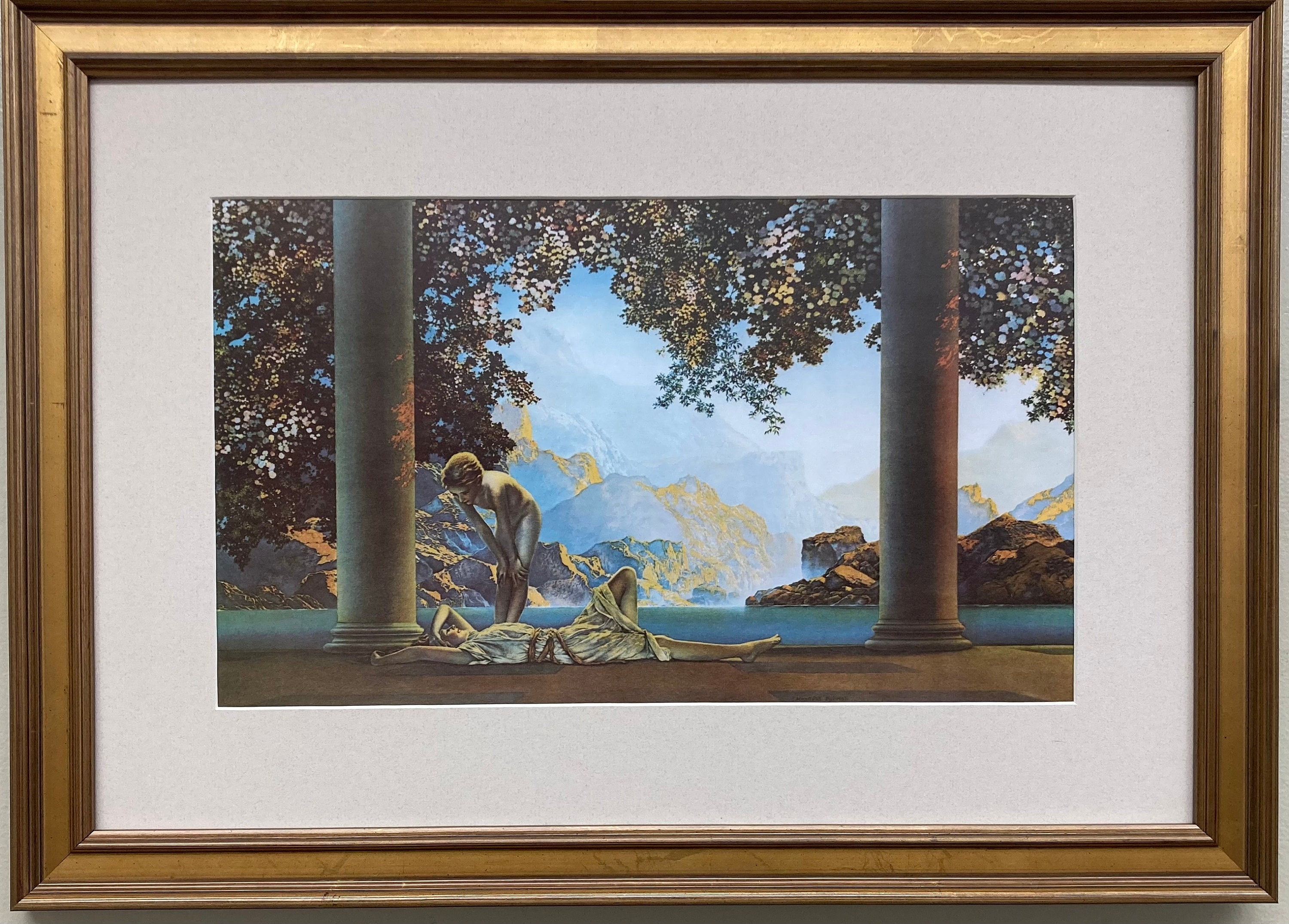 Maxfield Parrish "Daybreak" CUSTOM FRAMED Art Print Time Generic ...