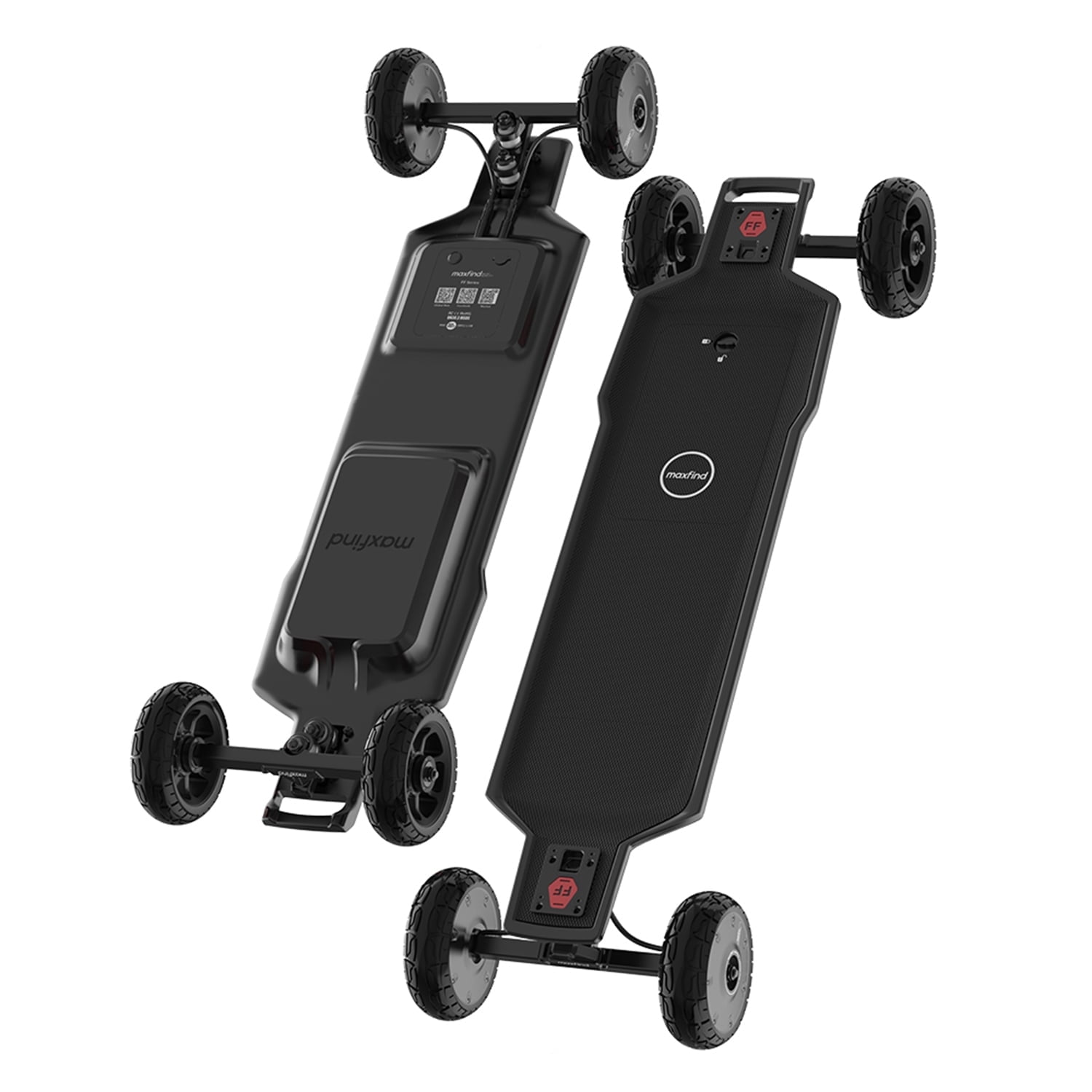 Maxfind Offroad Electric Skateboard, 28 Mph, 1500W Dual Motor, 38 Inch ...
