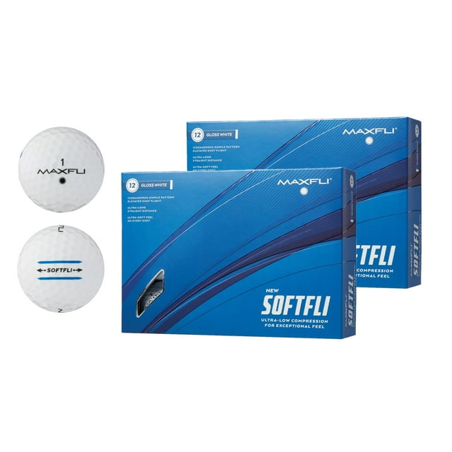 Maxfli 2023 Softfli Gloss White Golf Balls Pack Of 24 - Walmart.com