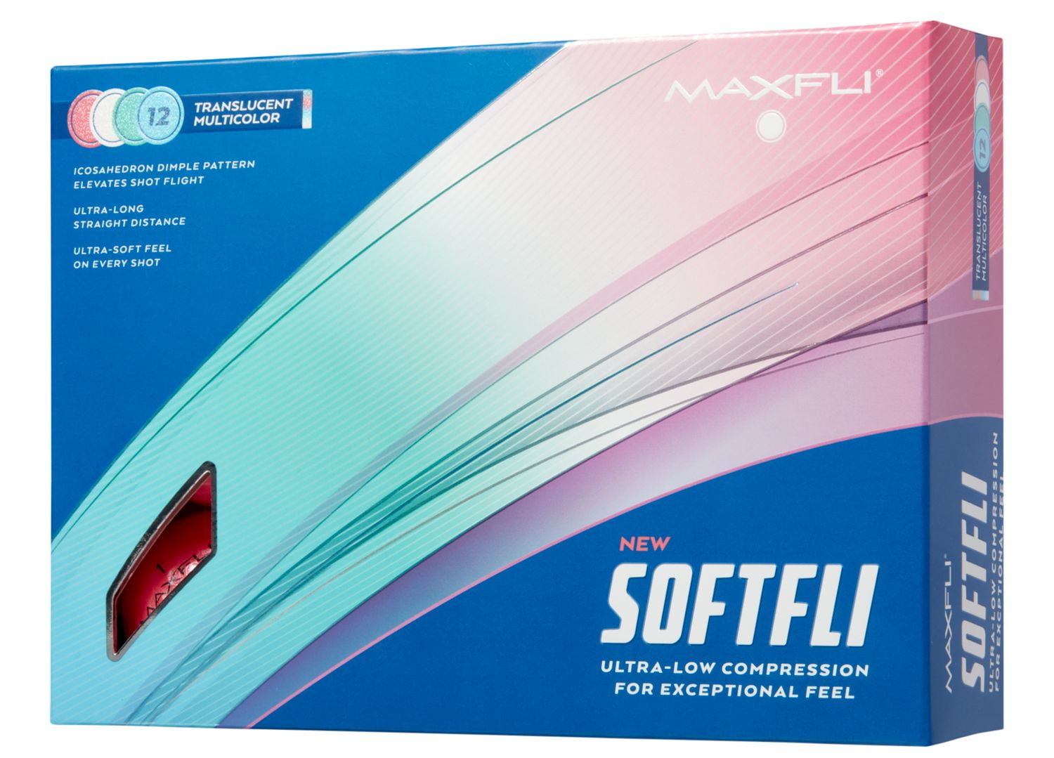 Maxfli 2023 Softfli Matte Multicolor Golf Balls - Dozen Colored Pack ...
