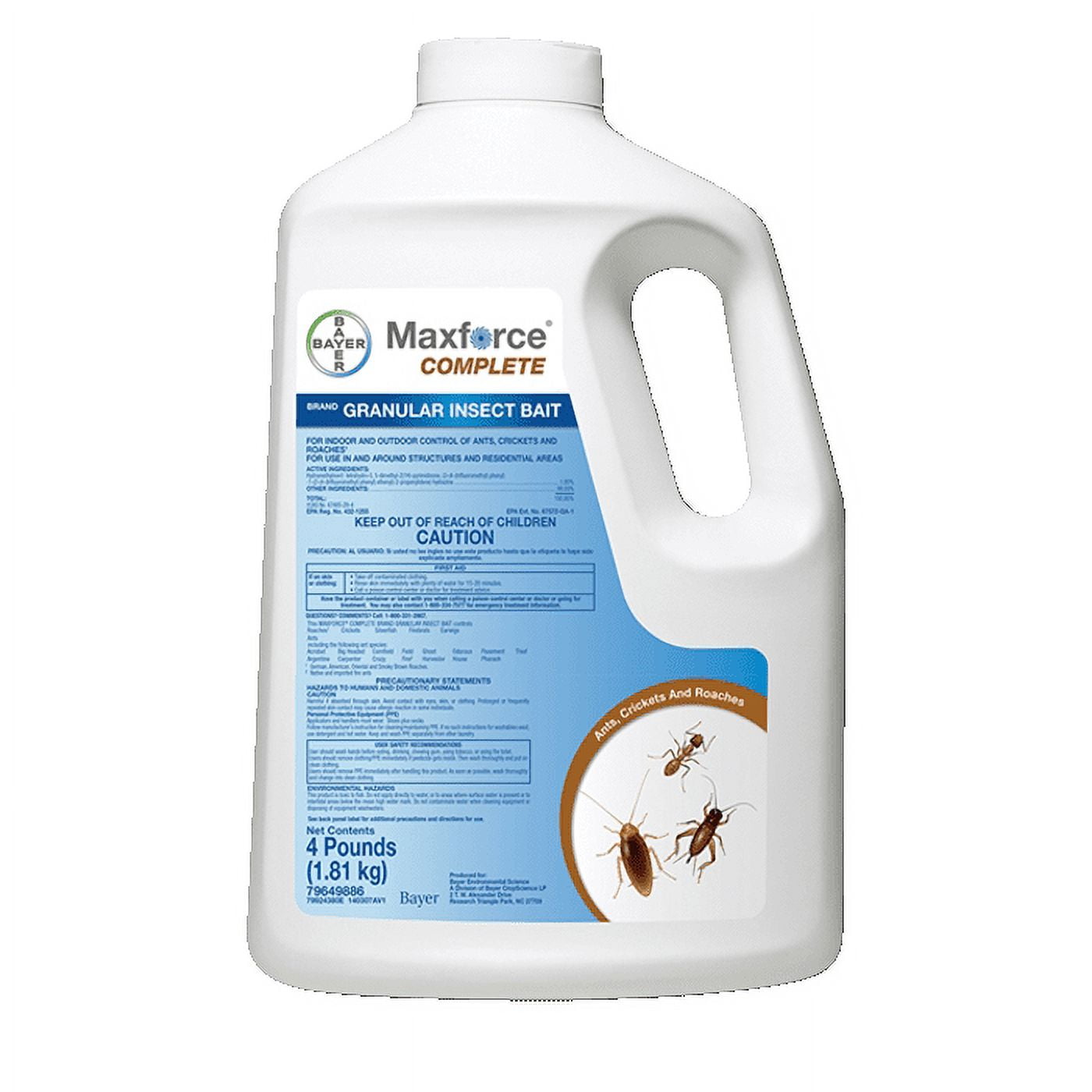 Bayer Maxforce Complete Insect Bait 4 lbs, Granular, Targets Ants and ...