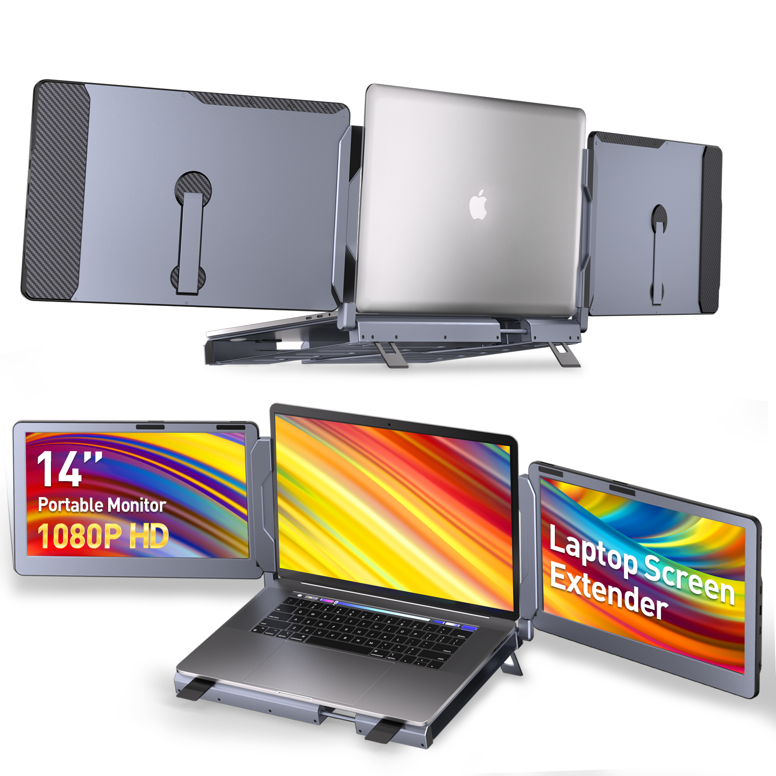 Mind Reader Plastic PC, Laptop Imac, Monitor Stand with Three Drawer ...