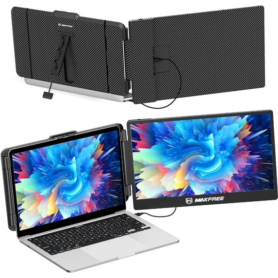 Maxfree S1 Laptop Monitor Extender, 14'' Portable Screen Display, 1080P ...