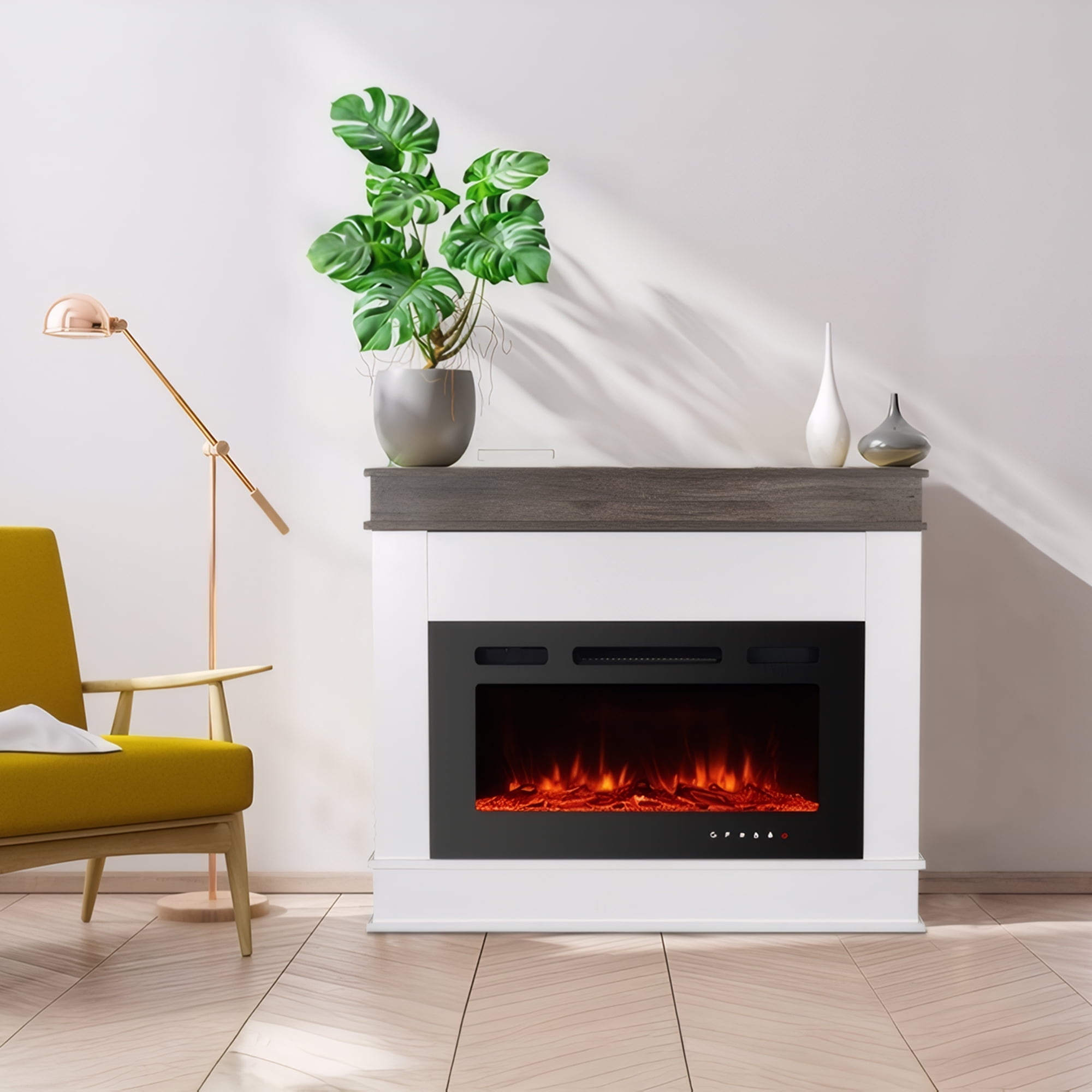 Maxhonor 50" Electric Fireplace : Freestanding/Wall Mount/Insert ...