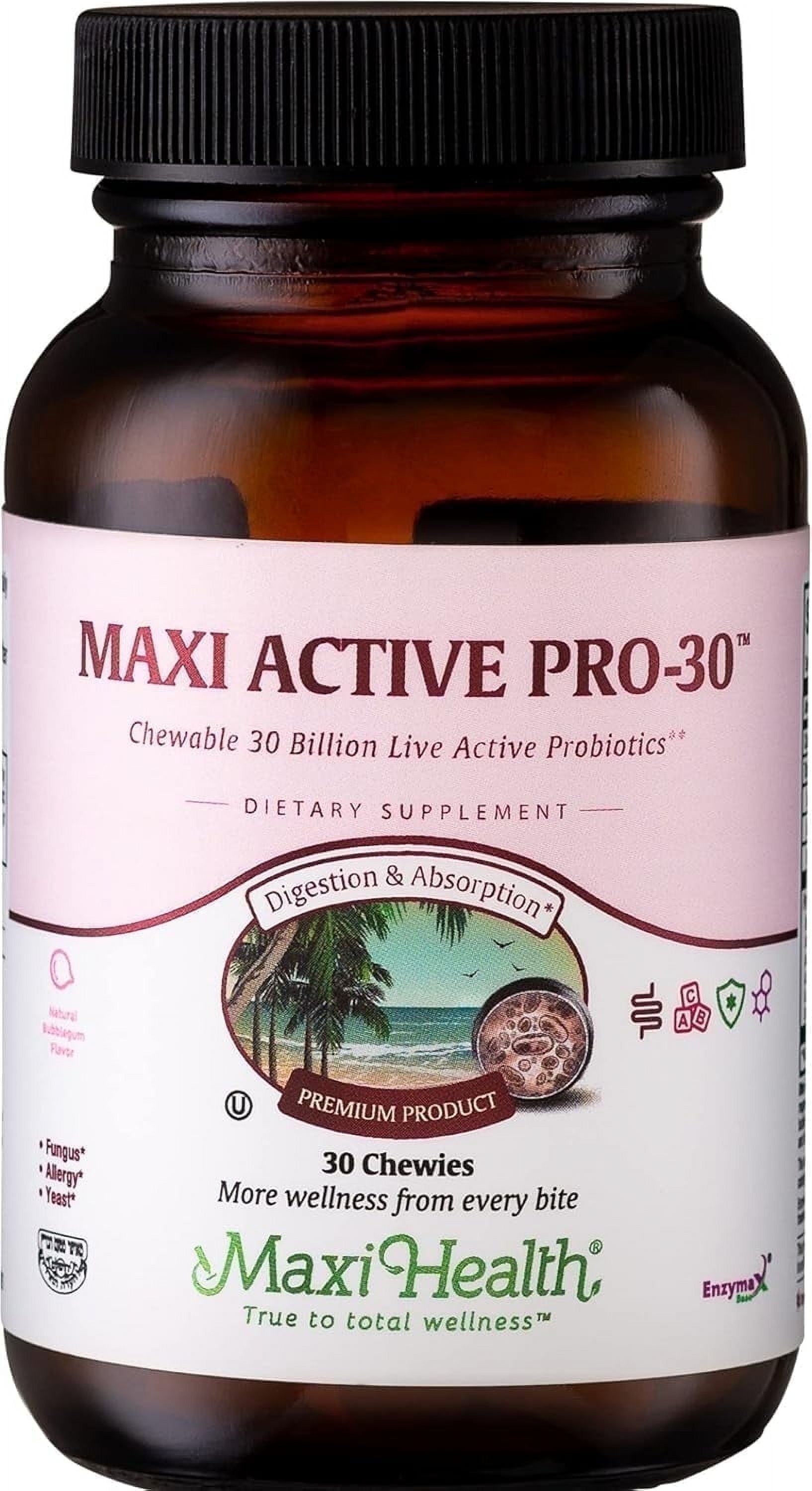Maxi Health Active Pro-30 – Kids Chewable Probiotic – 30 Billion CFU ...