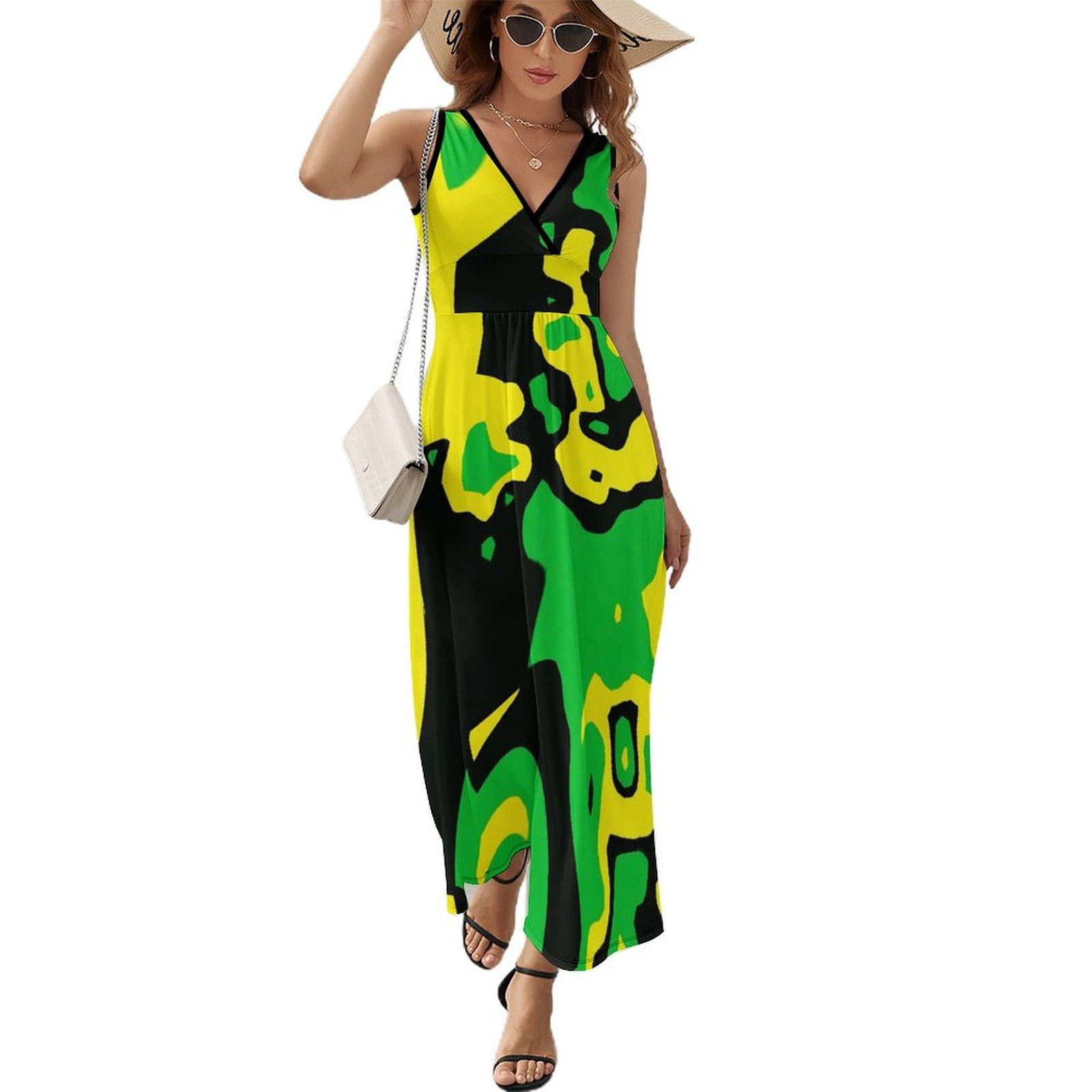 Maxi Dress Jamaican Flag Dress Love for Jamaica Vintage Street Style ...