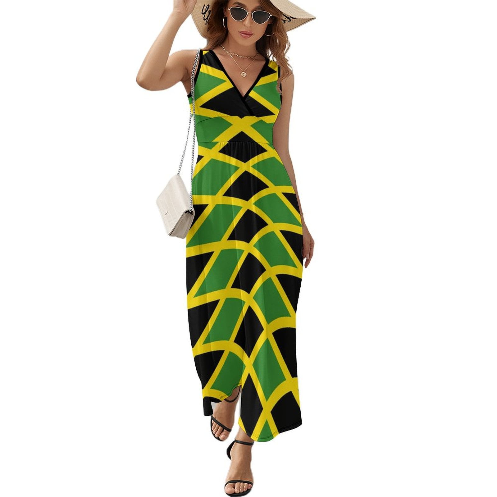 Maxi Dress Jamaican Flag Dress Love for Jamaica Vintage Street Style ...