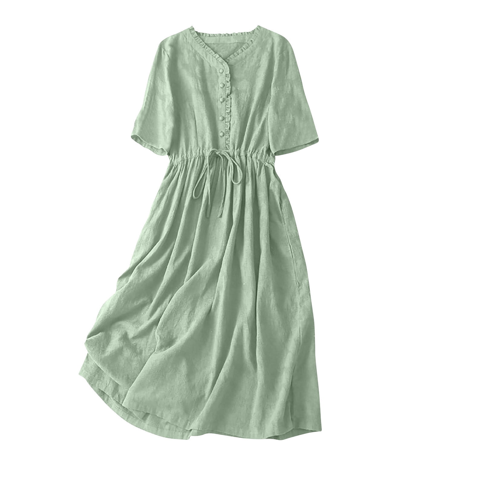 Maxi Dress for Women New Womens Boho Cotton Dresses Short Sleeve Maxi ...