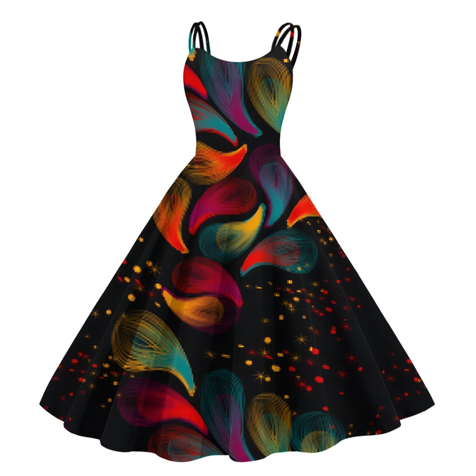 Maxi Dresses For Women 2024 Vintage Sundress Fashion Sleeveless Knee ...