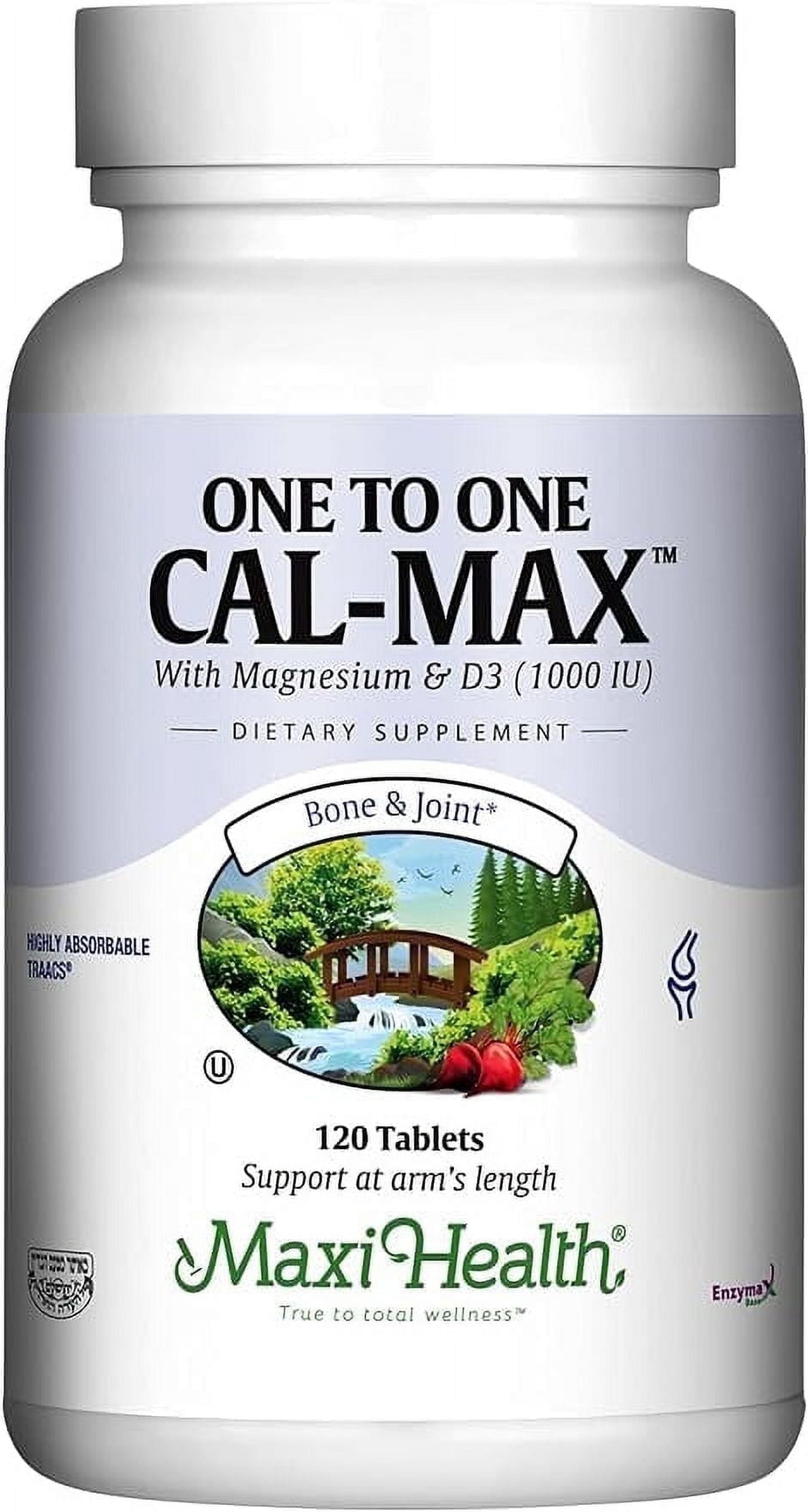 Maxi Health One to One Cal-Max Tablets – Calcium, Magnesium & Vitamin ...