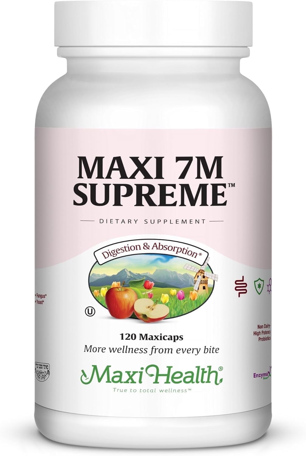 Maxi-Health 7M Supreme High Potency Probiotic Acidophilus Formula, 120 ...