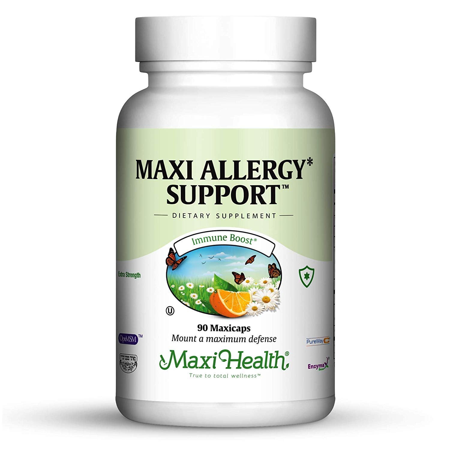 Maxi Health Allergy Support Vitamin C with MSM Sinus & Nasal Health, 90 ...