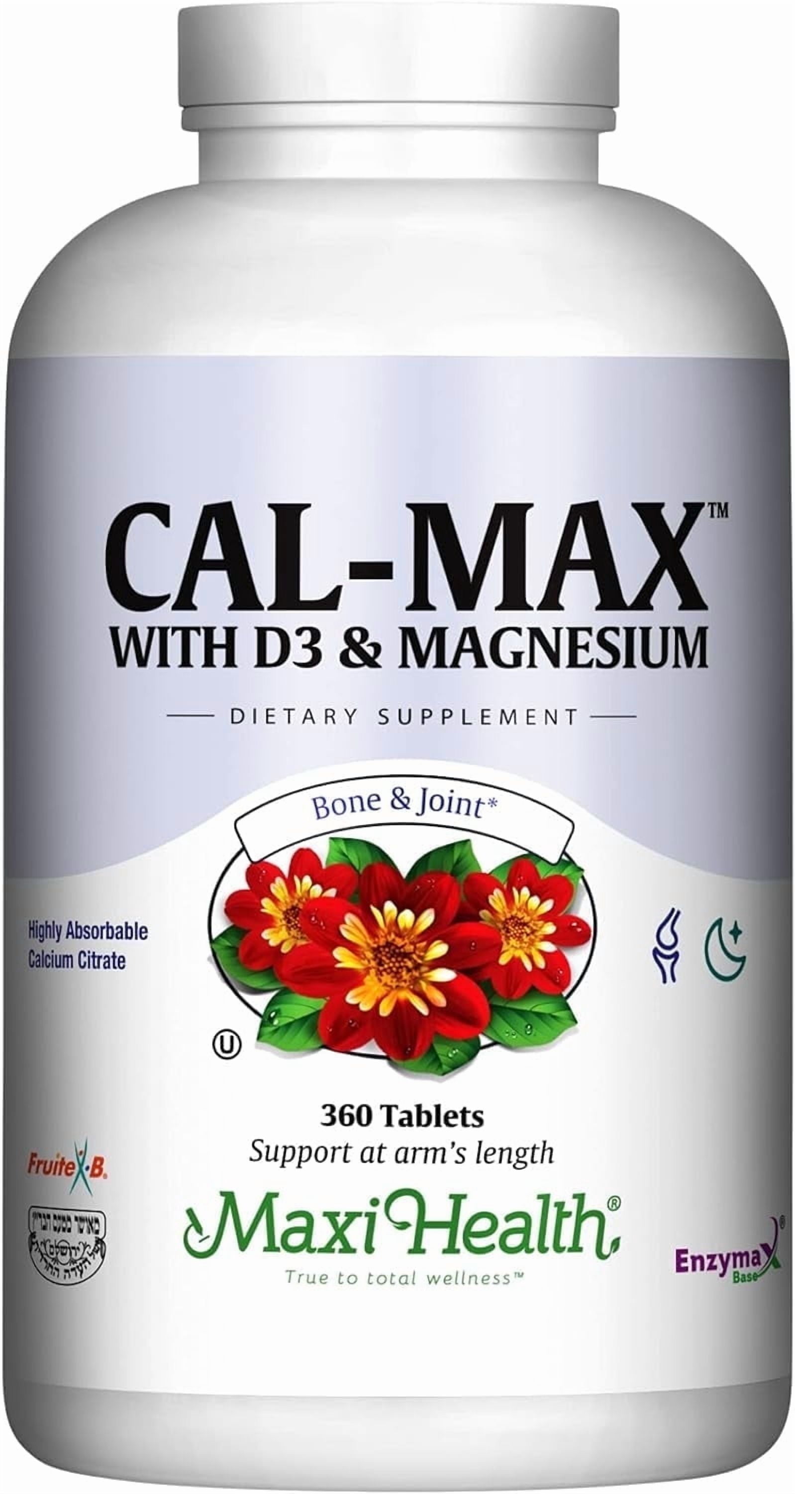 Maxi Health Cal-Max – Calcium Magnesium with Vitamin D3 & Boron – Bone ...