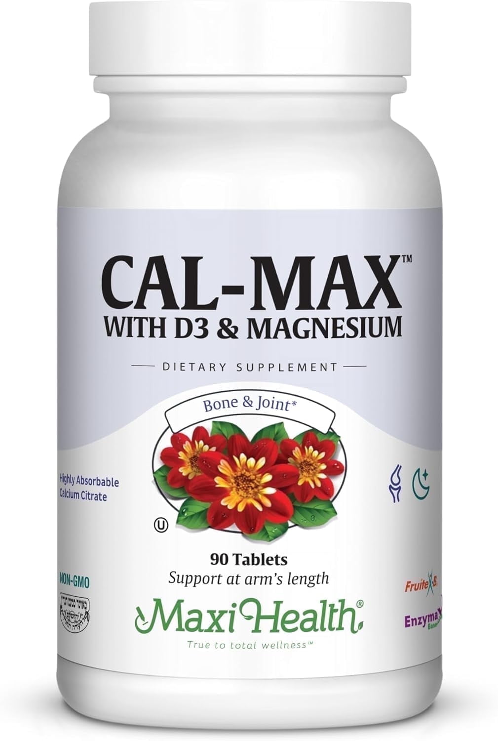 Maxi Health Calcium Magnesium with Vitamin D3 & Boron – Supports Bone & Muscle Health – 90 ...