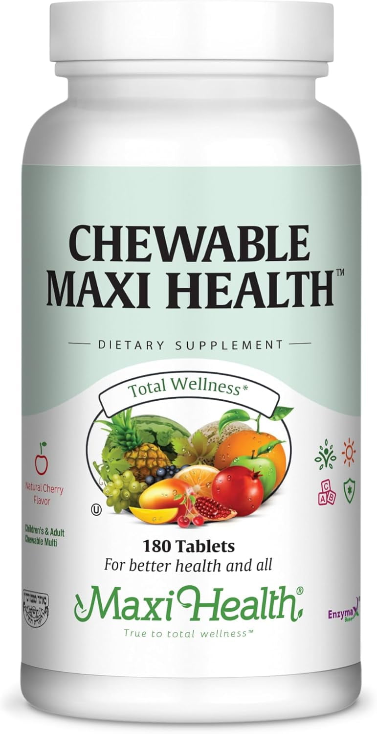 Maxi Health Chewable Multivitamin with Iron – Cherry Flavor – Kids ...