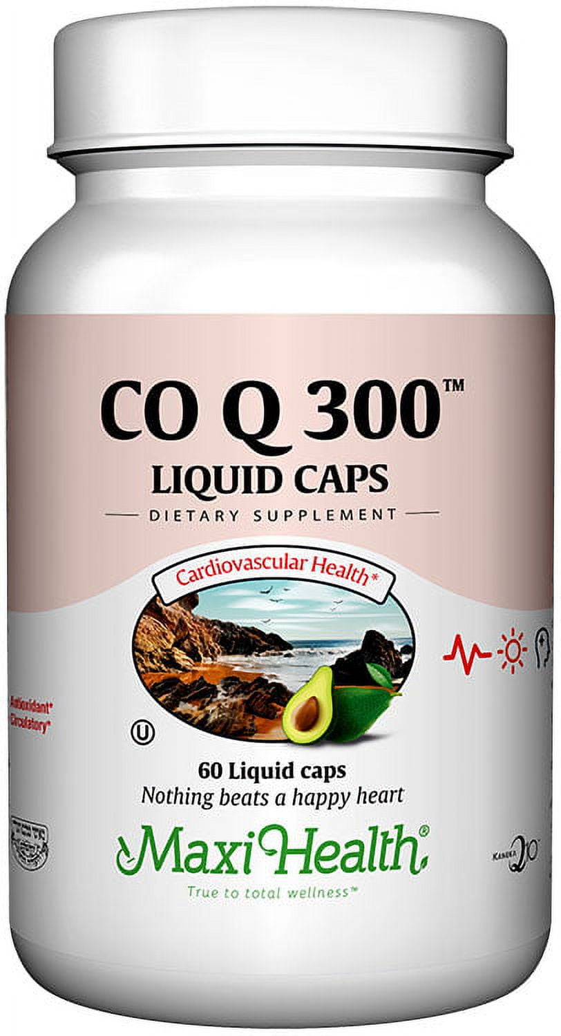 Maxi Health Kosher Co Q 300 Mg (Coenzyme) - 60 Liquid MaxiCaps ...