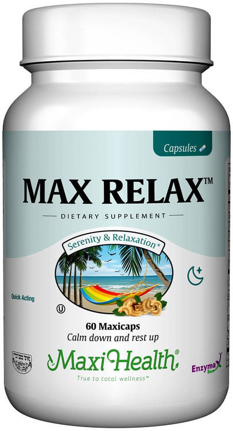 Maxi Health Kosher Max Relax Stress Buster - 60 MaxiCaps - Walmart.com